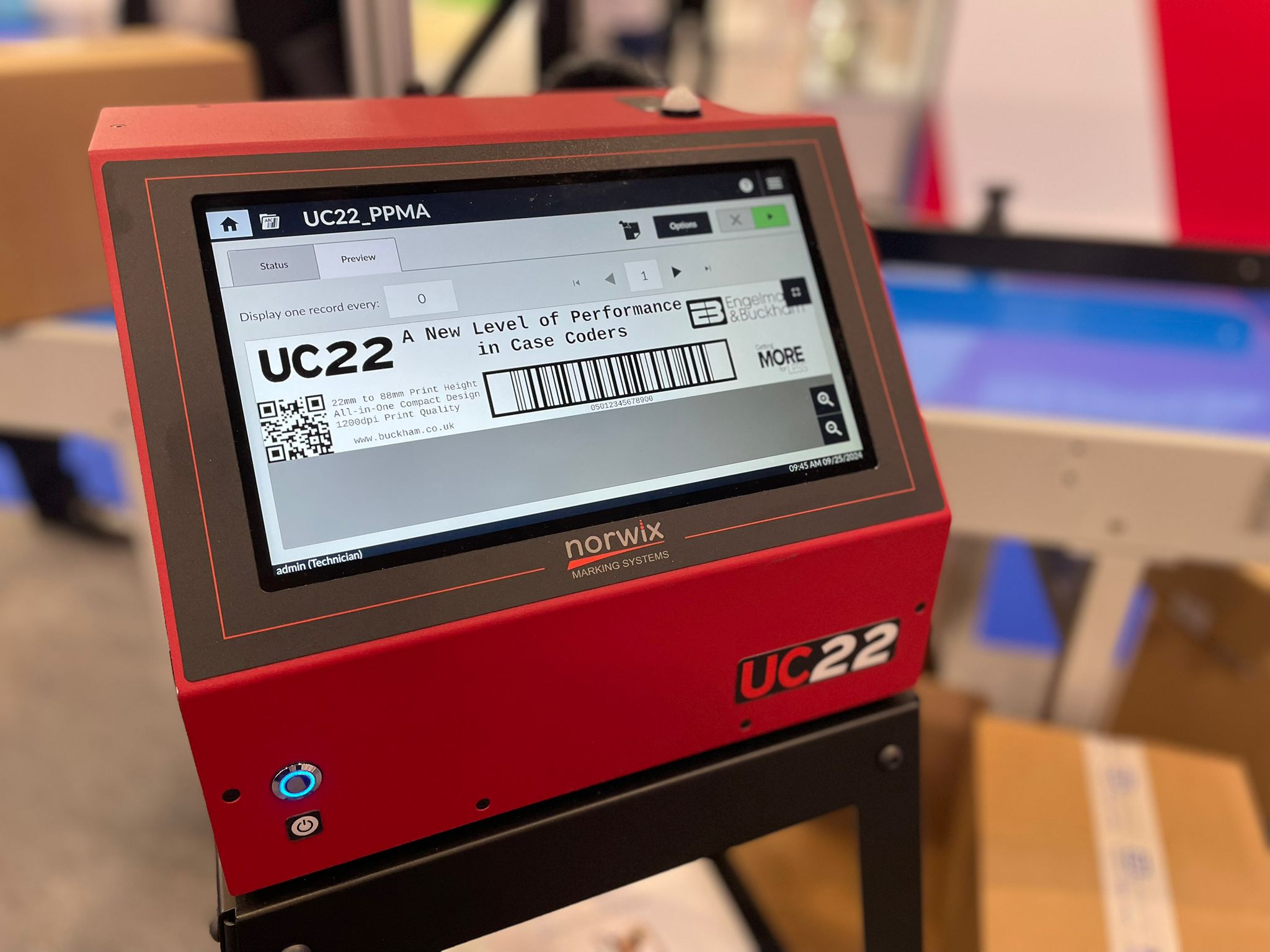 E&B Celebrates Successful UC22 Ink Jet Case Coder Launch at PPMA Show ...